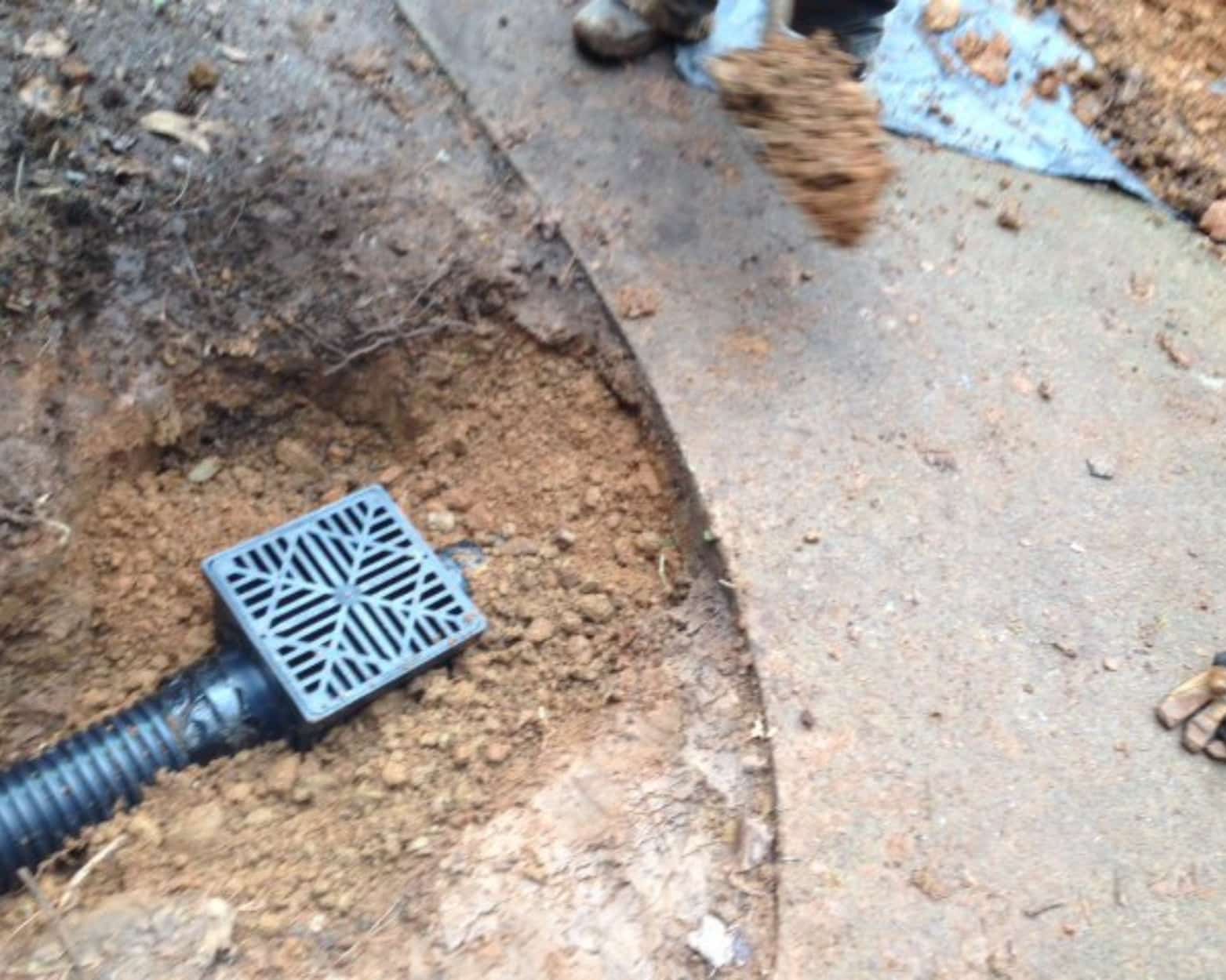 Large Hole Pipe and Stone Drain Systems - Drainage First